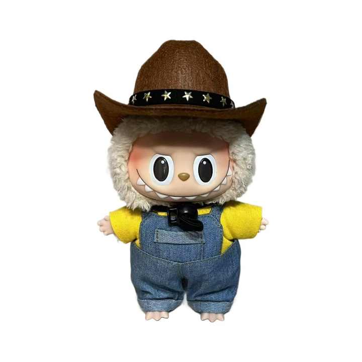 Labubu Casual Clothes 17cm Labubu Cowboy Hat Labubu Denim Jacket Labub ...